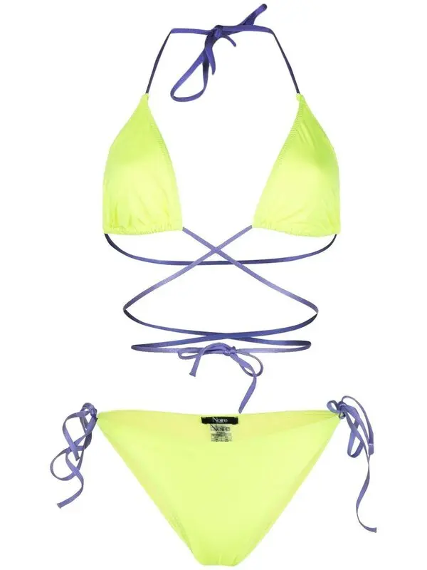 NOIRE SWIMWEAR Tanning Wraparound Bikini - Yellow
