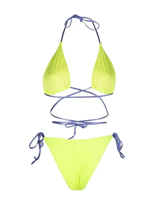 NOIRE SWIMWEAR Tanning Wraparound Bikini - Yellow