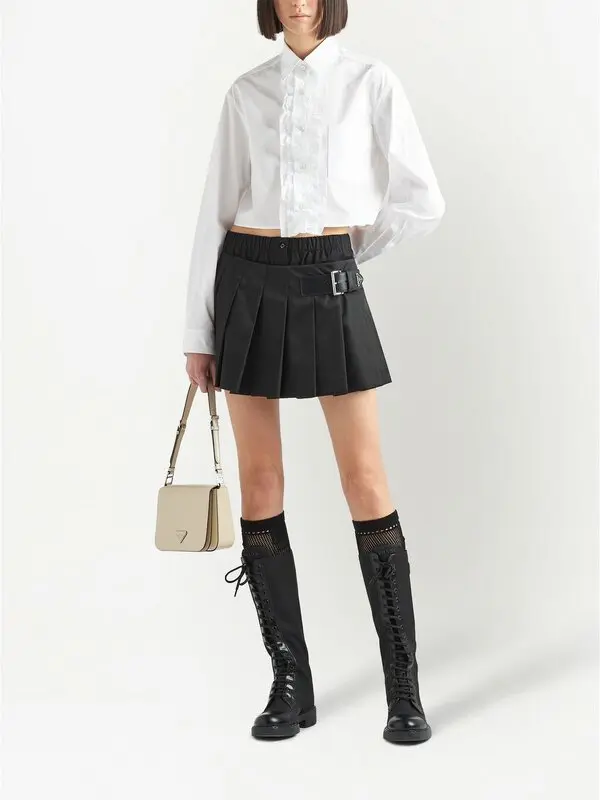 Prada Re-nylon Pleated Miniskirt