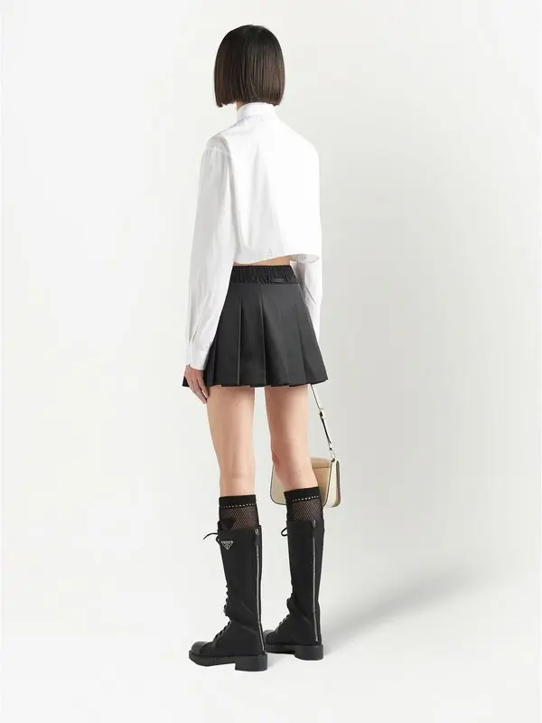 Prada Re-nylon Pleated Miniskirt