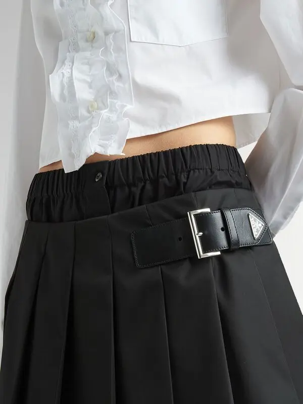 Prada Re-nylon Pleated Miniskirt