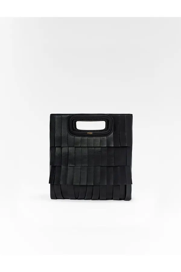 Maje Leather M Bag With Fringing