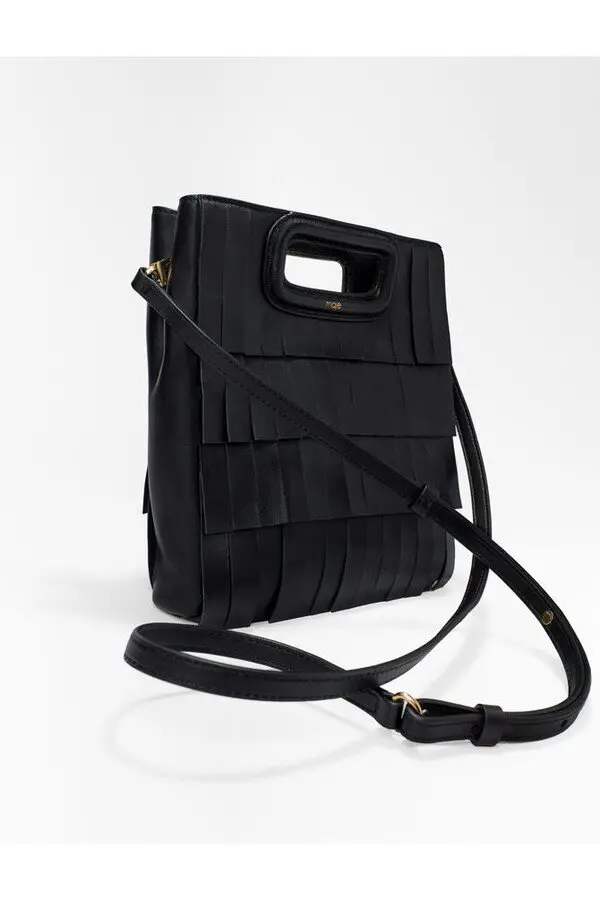Maje Leather M Bag With Fringing