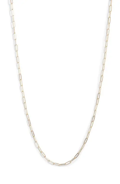 Anzie Mini Paper Clip Link Chain Necklace - Yellow Gold