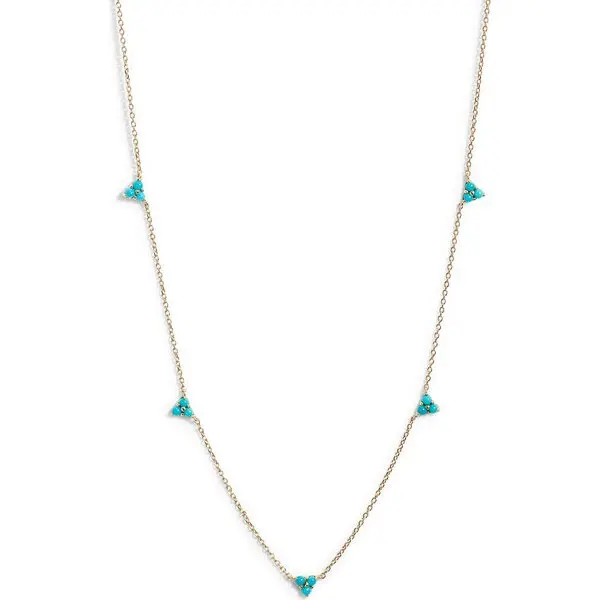 Anzie Cleo Station Necklace - Turquoise