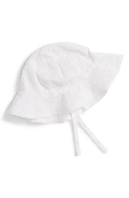 Nordstrom Baby Eyelet Bucket Hat - White