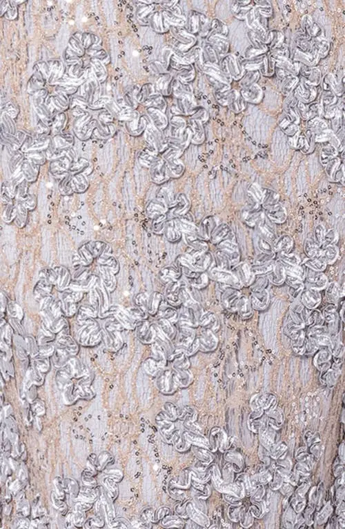 XSCAPE EVENINGS Off-the-shoulder Embroidered Gown