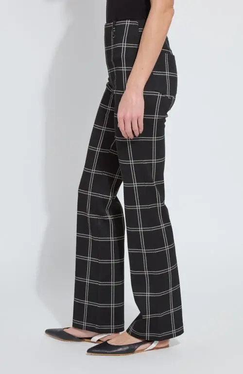 Lyssé Baby Bootcut Plaid Trousers - Coastal Windowpane