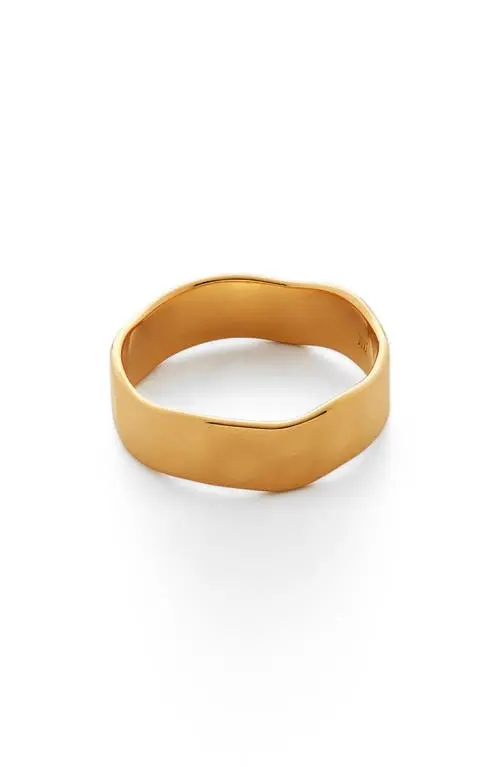 Monica Vinader Siren Muse Band Ring - 18ct Gold On Sterling S