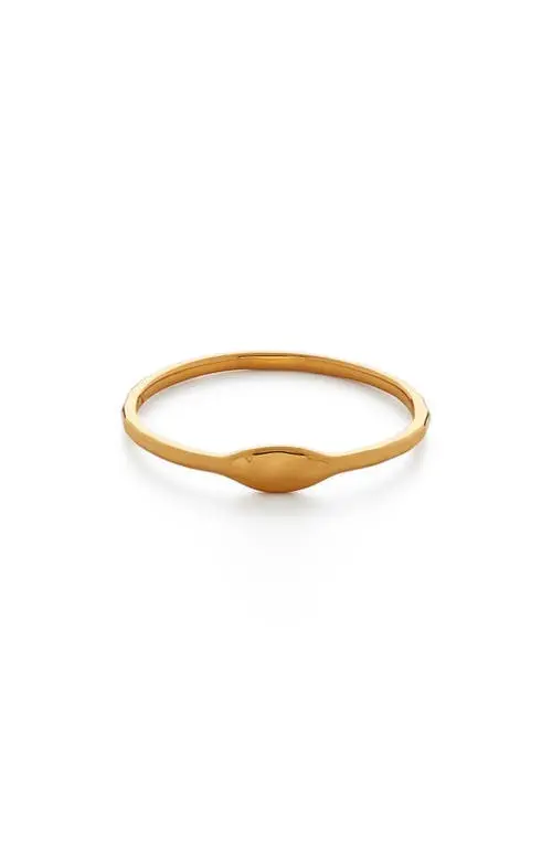 Monica Vinader Siren Muse Mini Id Ring - 18ct Gold On Sterling S