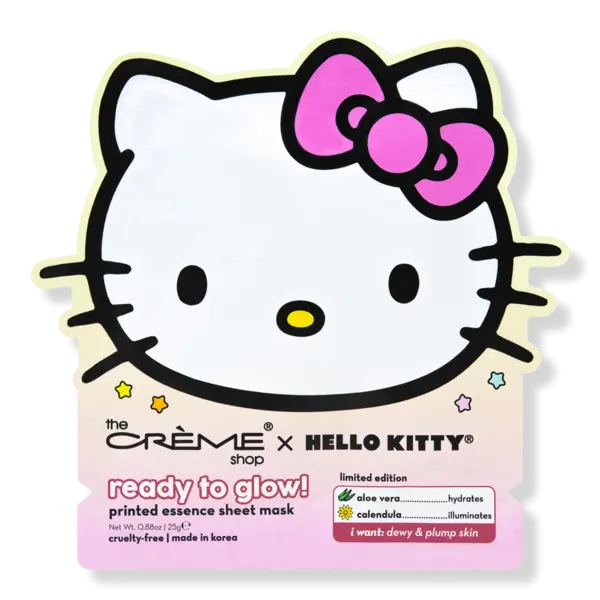 THE CREME SHOP Hello Kitty Ready To Glow! Printed Essence Sheet Mask - One-color