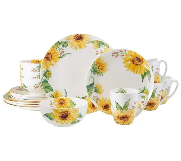 MIKASA Sunflower 16-piece Dinnerware Set