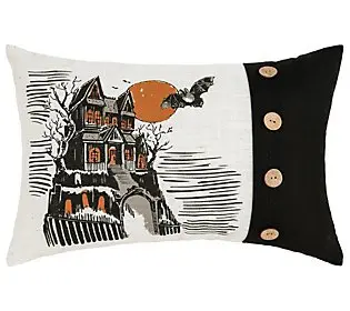 C&F HOME 13' X 20' Haunted House Printed Throw Pillow - One-color