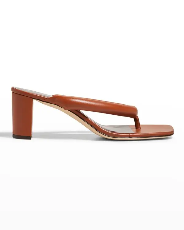 Staud Rio Puffy Block-heel Thong Sandals