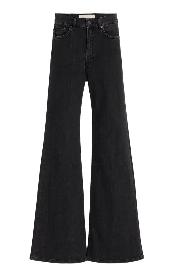 JEANERICA Fuji Stretch High-rise Flared-leg Jeans - Black