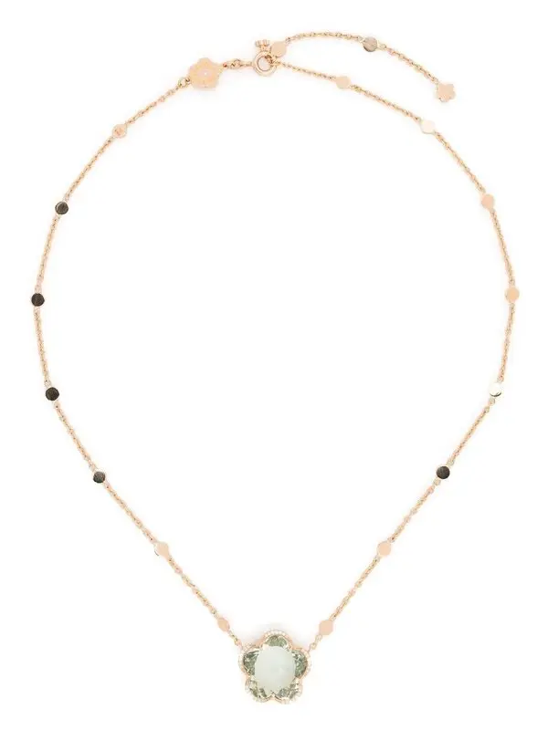Pasquale Bruni 18k Rose Gold Bon Ton Dolce Vita Diamond And Prasiolite Necklace - Pink