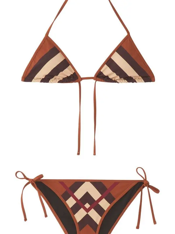 Burberry Chevron Check Triangle Bikini