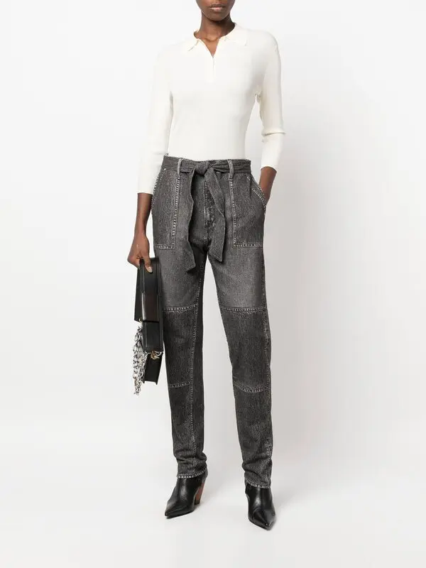 Rag & Bone Pacey Ribbed-knit Polo Top