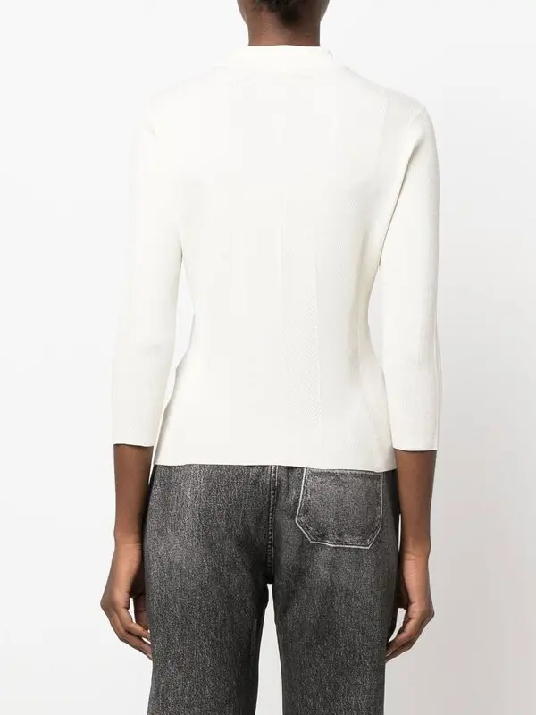 Rag & Bone Pacey Ribbed-knit Polo Top