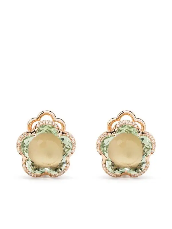 Pasquale Bruni 18kt Rose Gold Diamond And Prasiolite Earrings - Pink