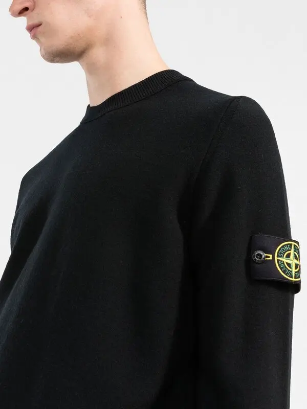 Stone Island Compass-patch Crewneck Jumper