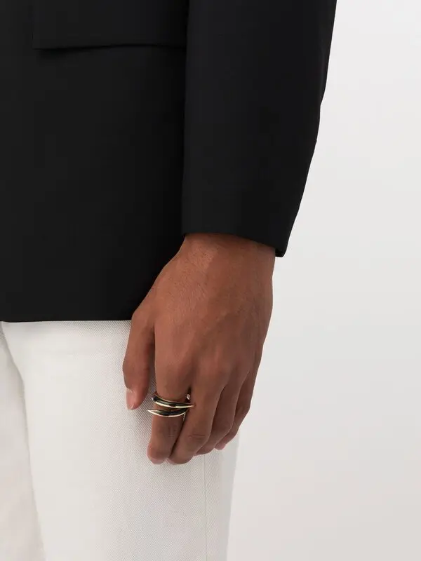 SHAUN LEANE Sabre Deco Crossover Ring - Gold