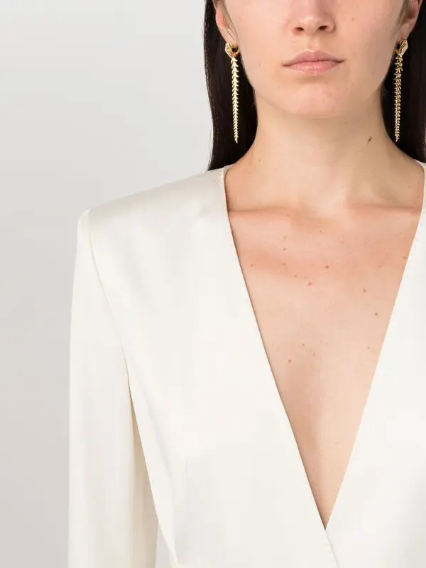 SHAUN LEANE Serpent Trace Diamond Drop Earrings - Gold