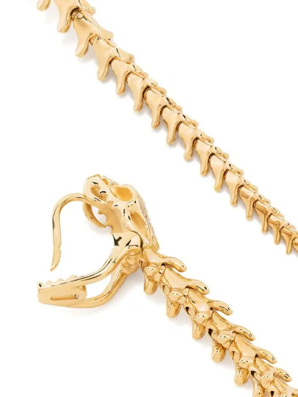 SHAUN LEANE Serpent Trace Diamond Drop Earrings - Gold
