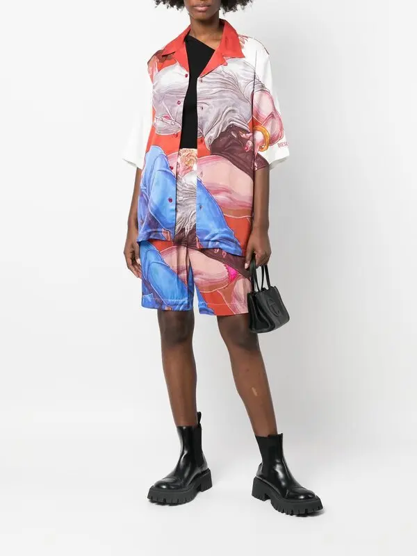 DIESEL® X Tom Of Finland Foundation Graphic-print Satin Shirt