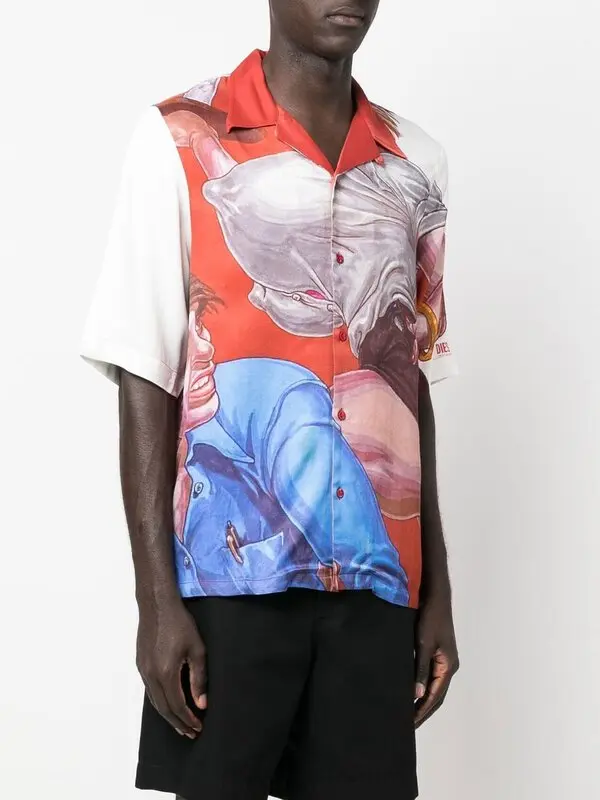DIESEL® X Tom Of Finland Foundation Graphic-print Satin Shirt