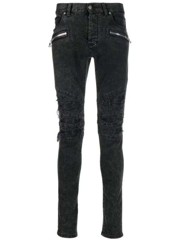 Balmain Raw-cut Skinny Jeans