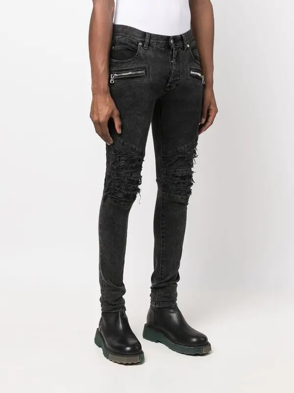 Balmain Raw-cut Skinny Jeans