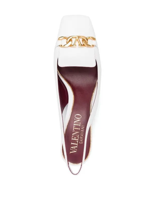 Valentino Garavani Vlogo Chain 50mm Slingback Pumps