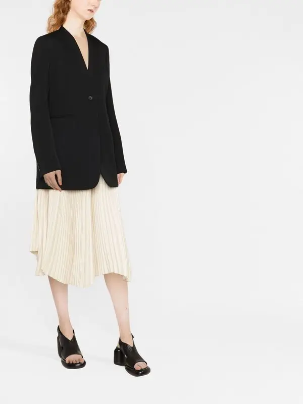 JIL SANDER Lapelless Single-breasted Blazer