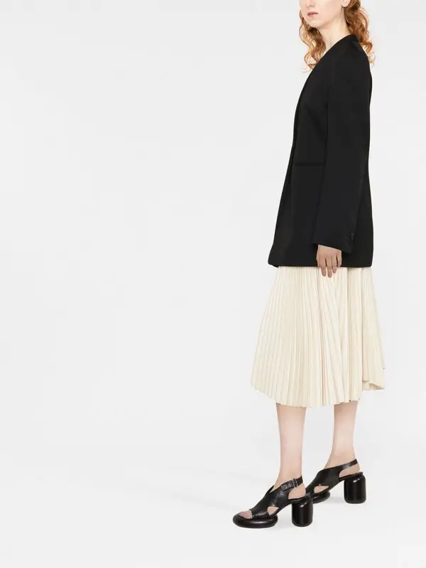 JIL SANDER Lapelless Single-breasted Blazer