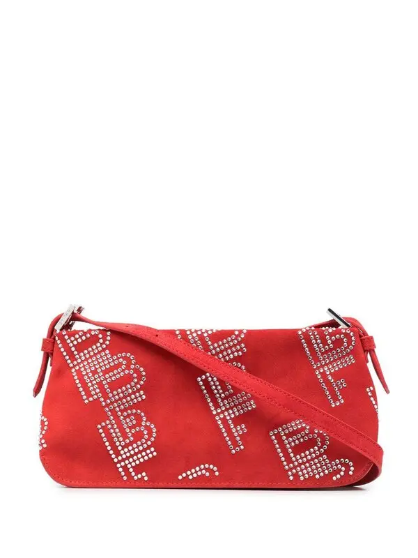 By Far Dulce Crystal-embellished Shoulder Bag - Red