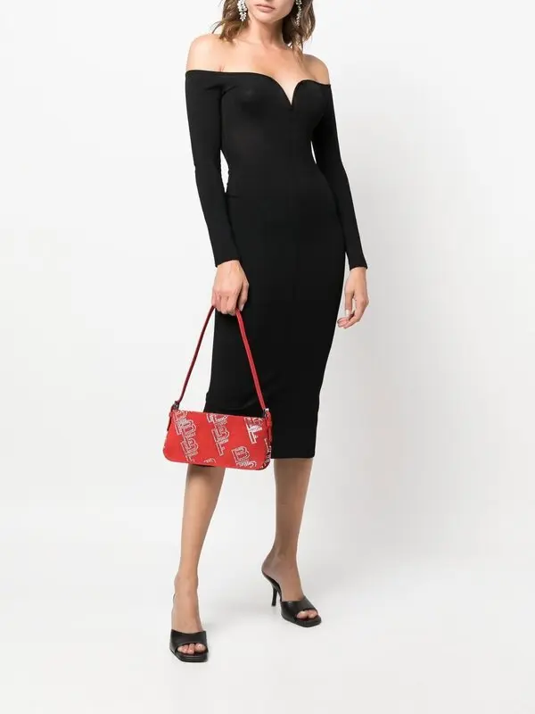 By Far Dulce Crystal-embellished Shoulder Bag - Red