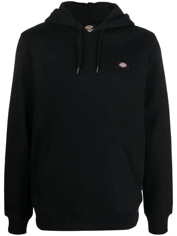 Dickies Logo-patch Long-sleeve Hoodie - Black