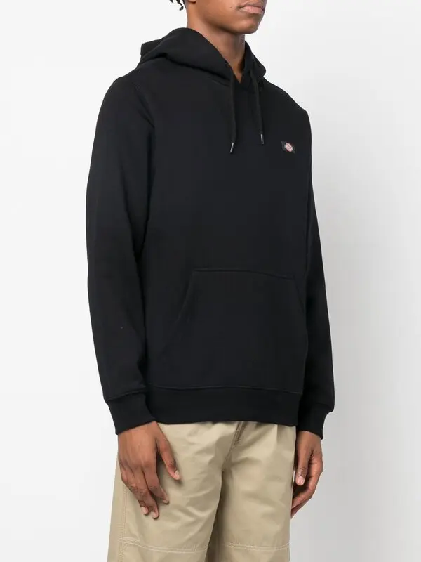 Dickies Logo-patch Long-sleeve Hoodie - Black
