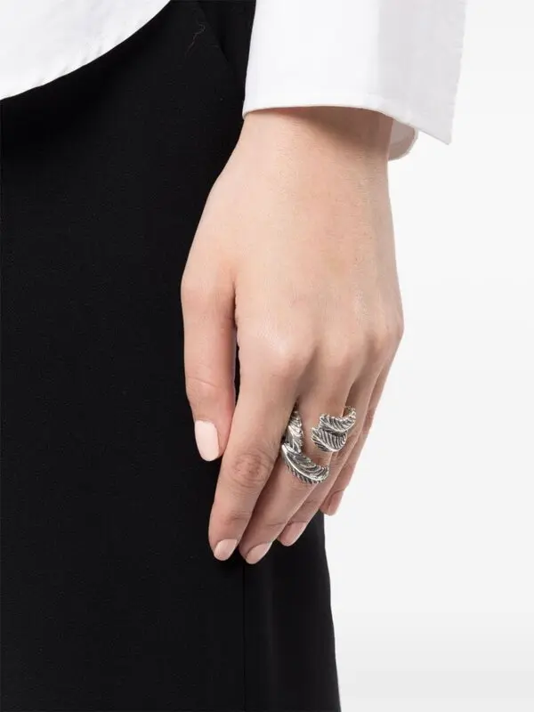 Yohji Yamamoto Feather Ring - Silver | Editorialist