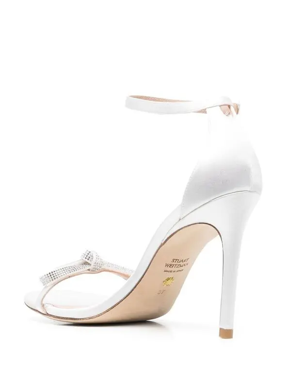 STUART WEITZMAN Nudist Crystal-bow Sandals