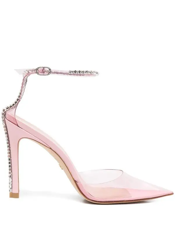 STUART WEITZMAN Crystal-embellished Pointed Pumps