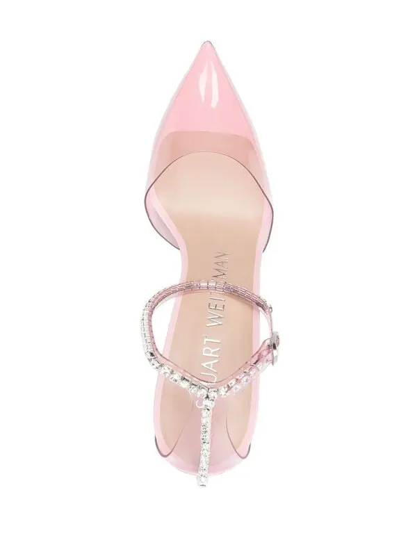 STUART WEITZMAN Crystal-embellished Pointed Pumps