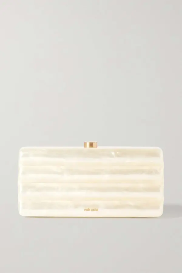 Cult Gaia Enid Marbled Acrylic Clutch