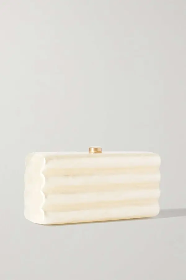 Cult Gaia Enid Marbled Acrylic Clutch