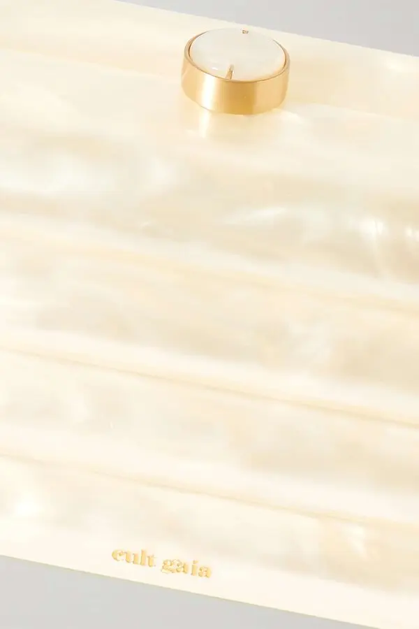 Cult Gaia Enid Marbled Acrylic Clutch