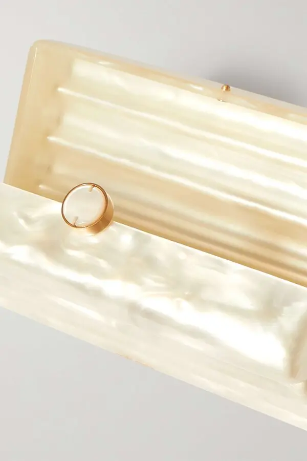 Cult Gaia Enid Marbled Acrylic Clutch