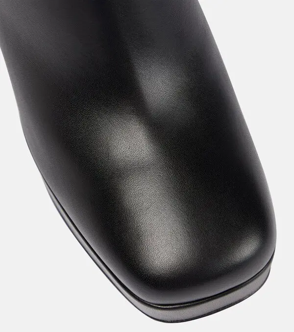 GIANVITO ROSSI Leather Platform Ankle Boots