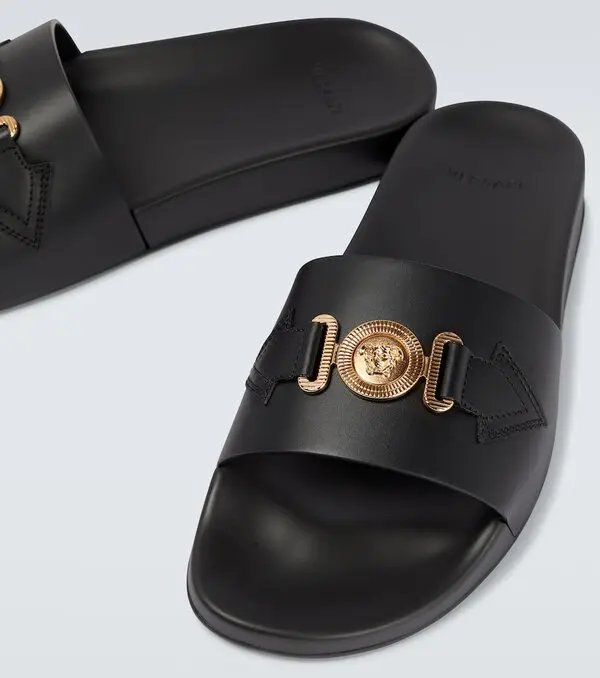 Versace Medusa Leather Slides