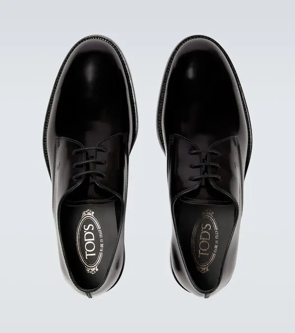 TOD'S Patent Leather Derby Shoes - Black